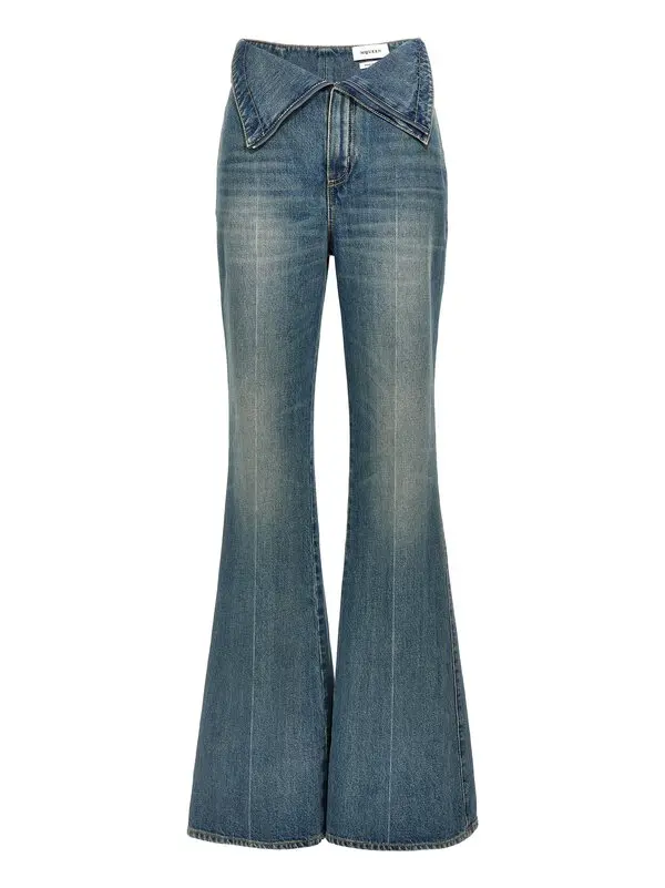 Alexander McQueen Bootcut Denim Pants - Blue