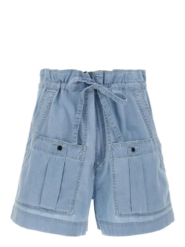 MARANT ETOILE Valdina Denim Shorts - Light Blue