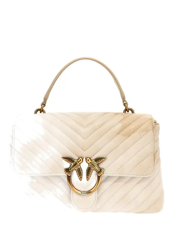 Pinko Love Lady Puff Classic Handbag - Beige
