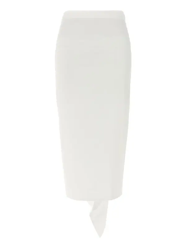 THELATEST Longuette Stretch Cotton Skirt - White