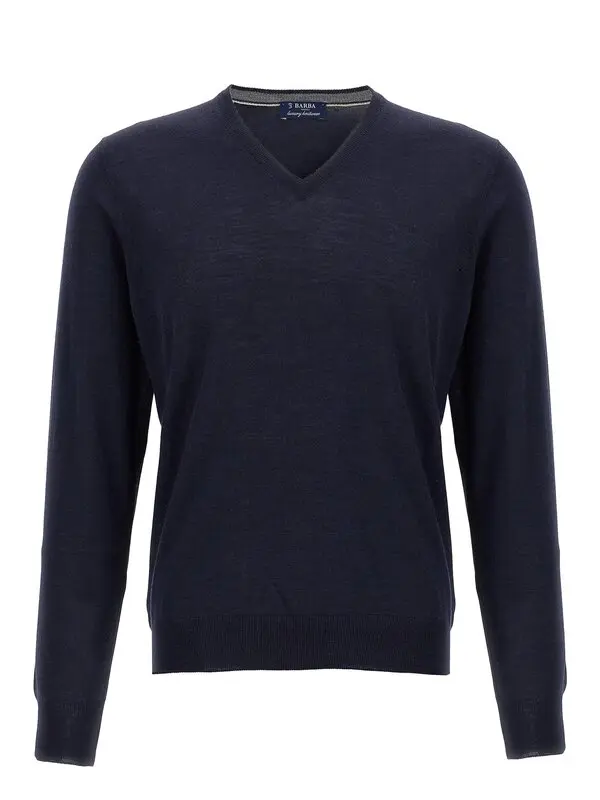 BARBA NAPOLI Wool And Silk Sweater - Blue
