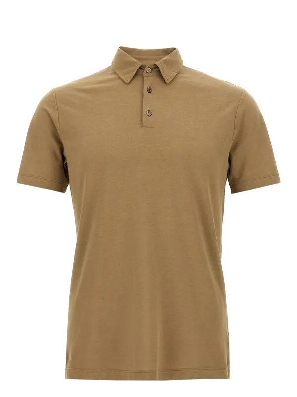 ZANONE Ice Cotton Polo Shirt - Brown