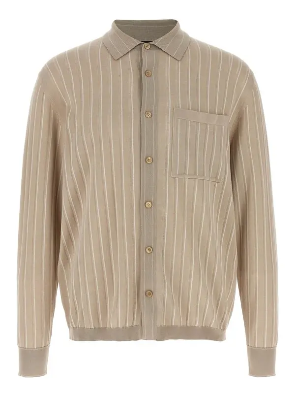 Brioni Knitted Shirt - Beige