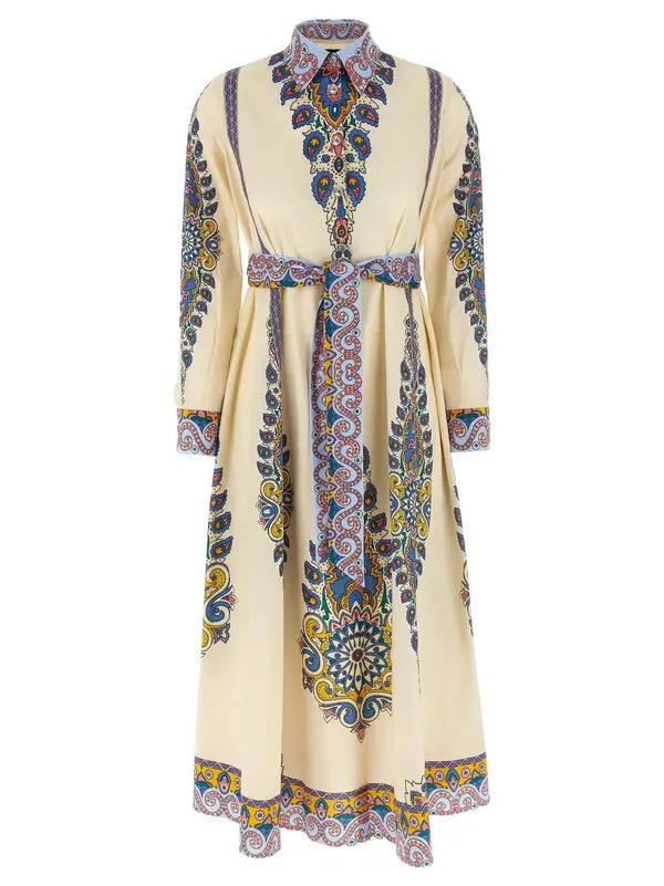 Etro Paisley Print Cotton Poplin Dress - Multicolor