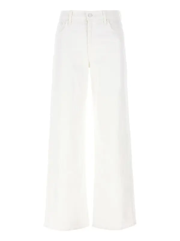 MOTHER The Spinner Zip Sneak Jeans - White