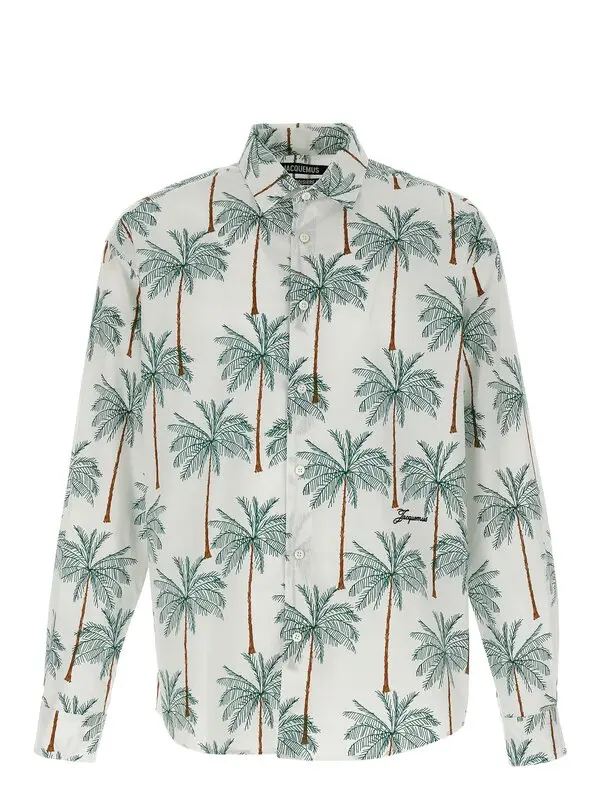 Jacquemus La Chemise Simon Printed Shirt - White