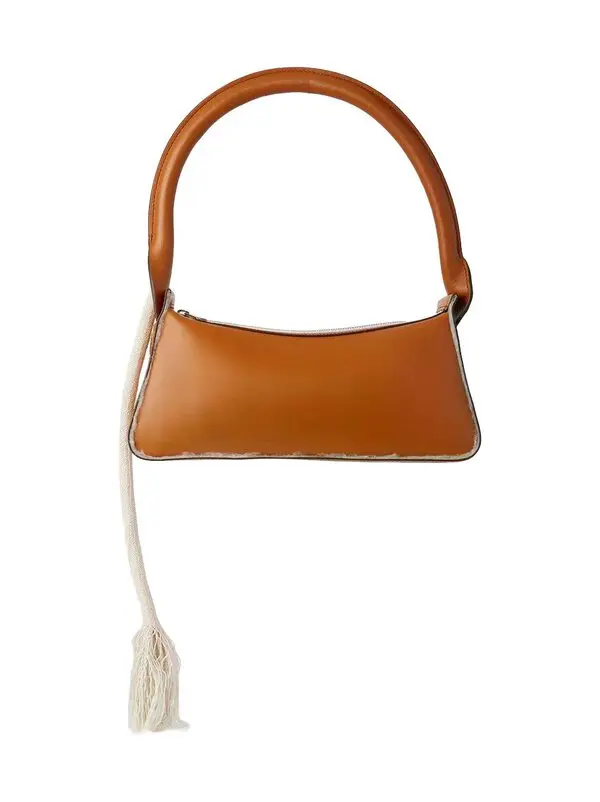 DENTRO Leather Tote Bag - Brown