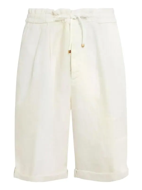 Brunello Cucinelli Linen Bermuda Shorts - White