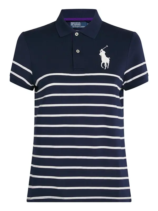 Polo Ralph Lauren X Wimbledon Striped Polo Shirt - Navy