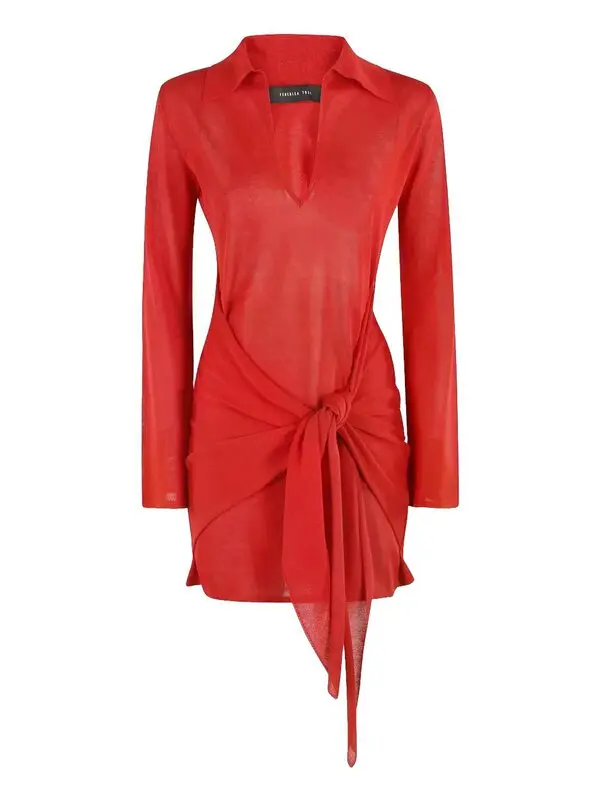 Federica Tosi Tie-front Dress - Red