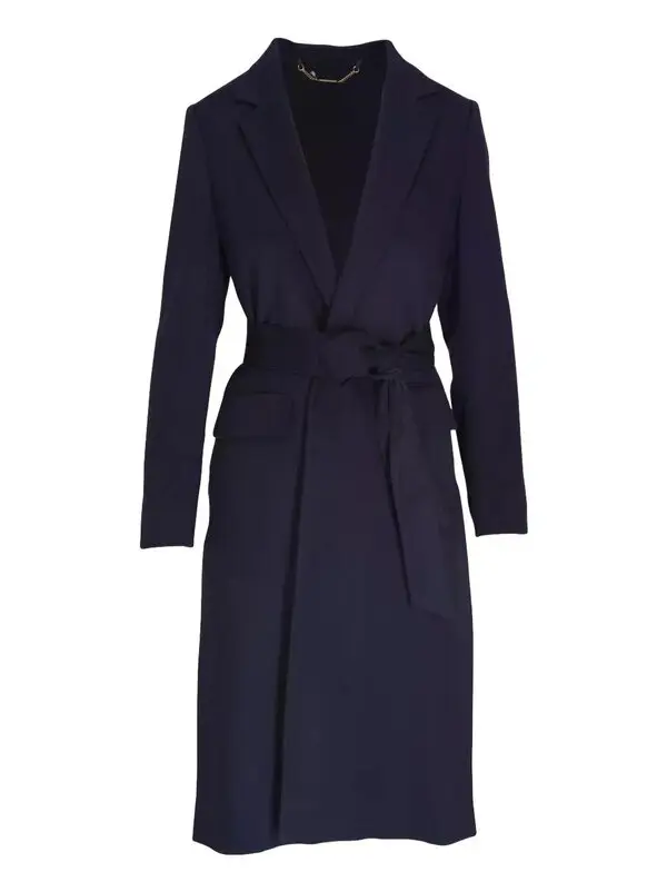Kiton Belted Trench Coat - Blue