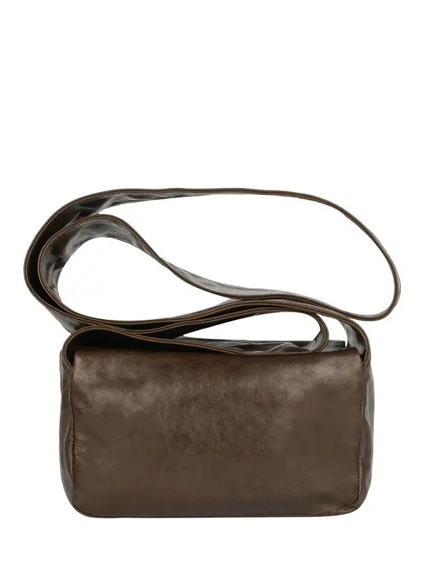 Jeffrey Campbell Boxed-up Leather Crossbody Bag - Brown