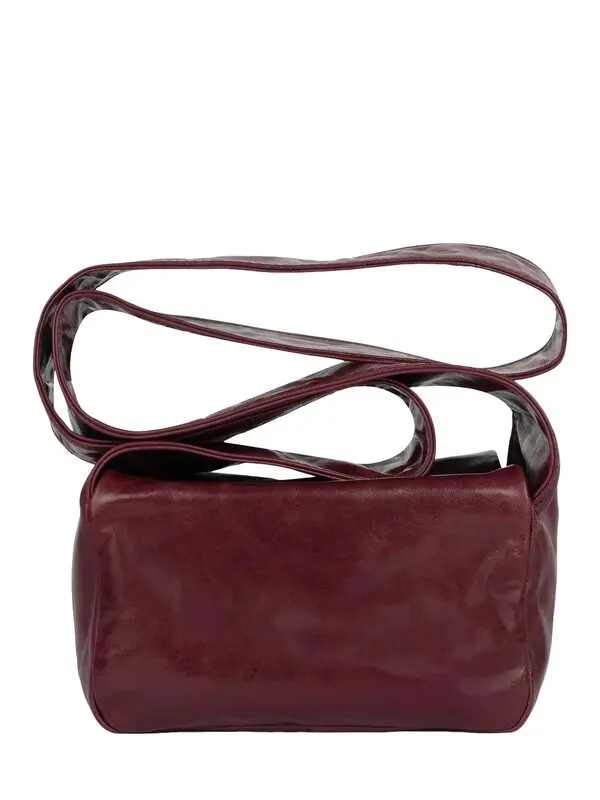 Jeffrey Campbell Boxed-up Leather Crossbody Bag - Wine