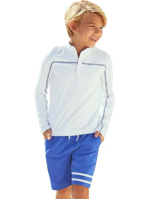 CABANA LIFE Sport Zip Top - White