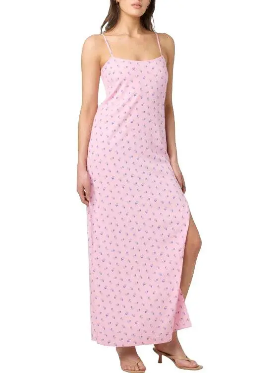 FLORENCE BY MILLS Slit Maxi Slipdress - Pink Floral