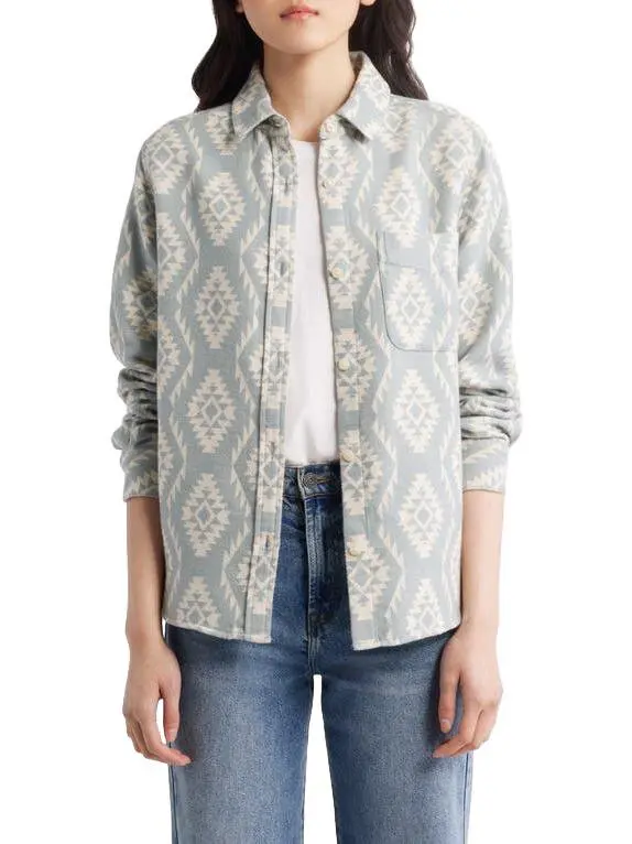 Pendleton Long Beach Cotton Chamois Shirt - Misty Blue