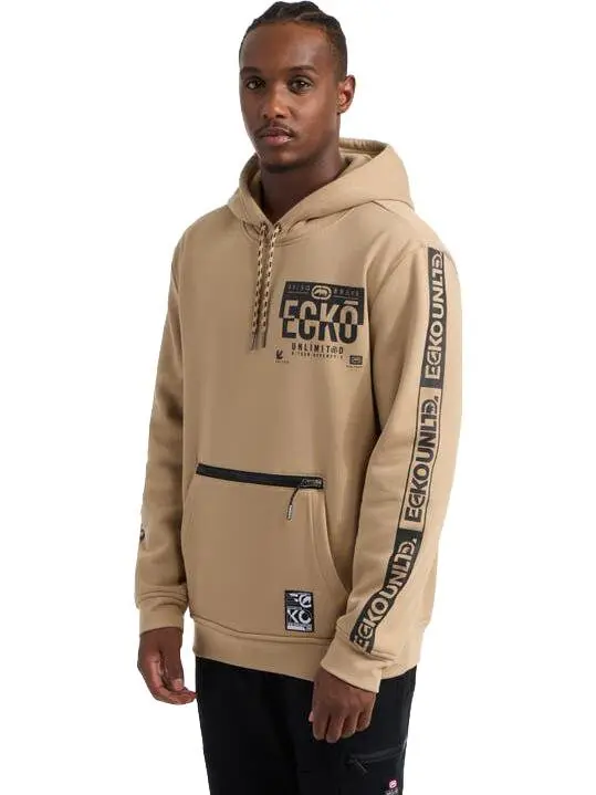ECKO UNLTD. Truss Zip Up Hoodie - Taupe
