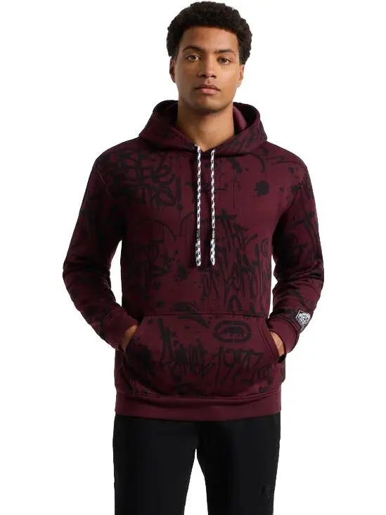 ECKO UNLTD. Intertwine Splash Hoodie - Burgundy