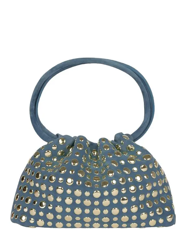 Jeffrey Campbell Lil-brat Leather Handbag - Blue Suede Gold