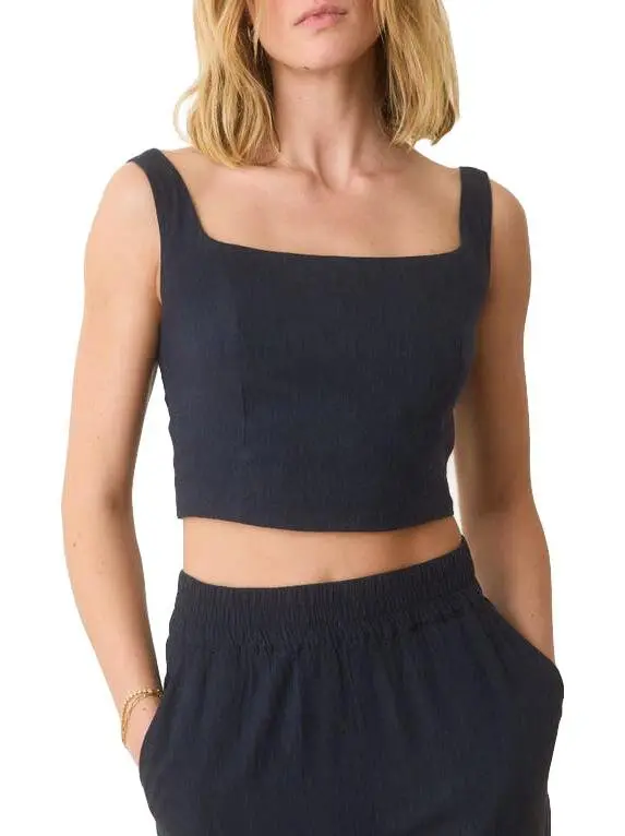 Marine Layer Zoe Crop Hemp Blend Camisole - India Ink