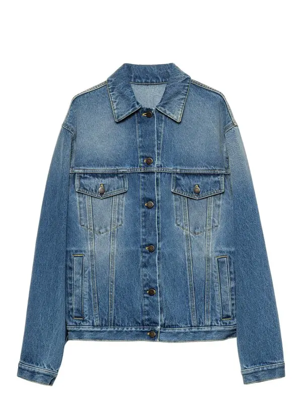 Prada Denim Blouson Jacket - Light Blue