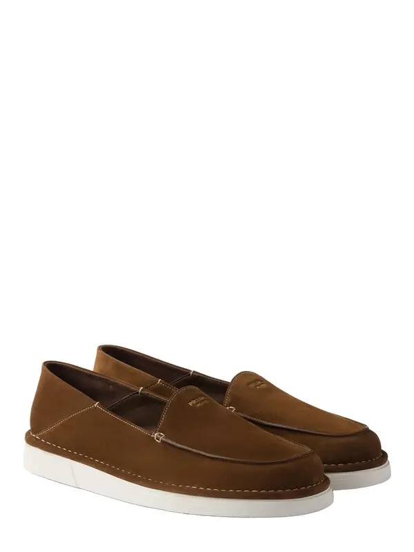 Prada Suede Slip-ons - Brown