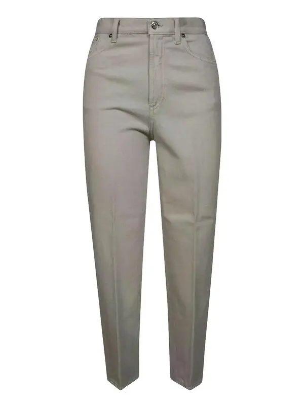 DONDUP Pressed-crease Trousers - Neutrals