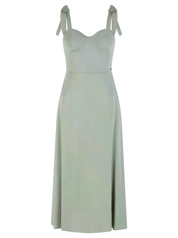 Armani Exchange Bow Tie-shoulder Dress - Green
