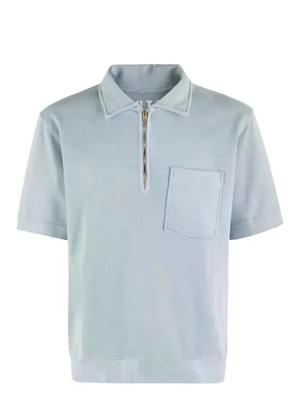 FORTELA Zip-up Polo Shirt - Grey