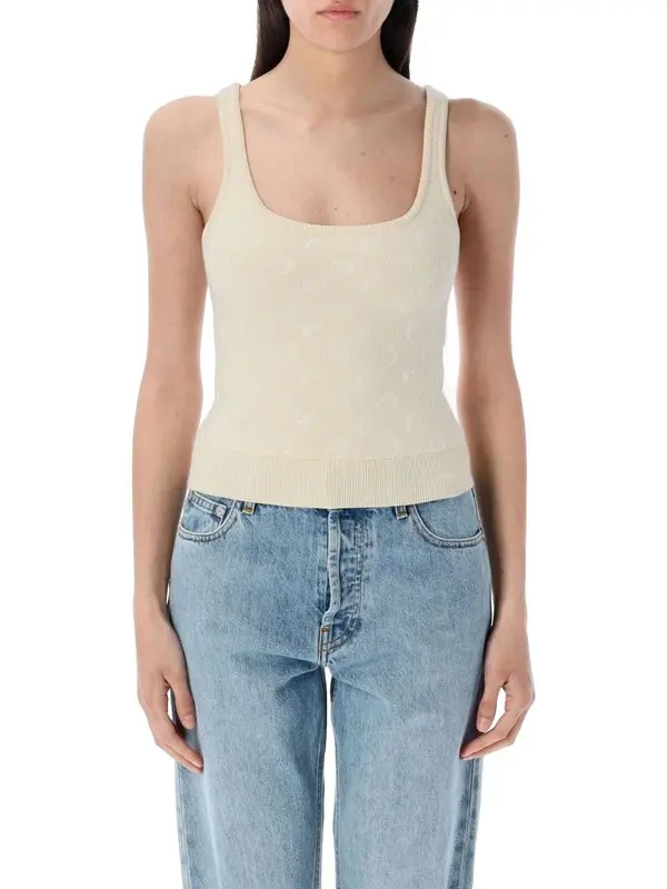 MARINE SERRE Tank Top - Beige