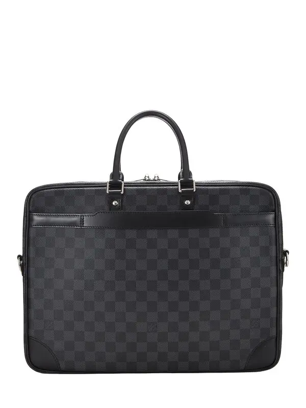 LOUIS VUITTON Damier Graphite Porte Documents Voyage Briefcase - Black