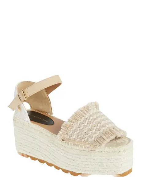 Stella McCartney Gaia Flatform Espadrille Sandals - Dust