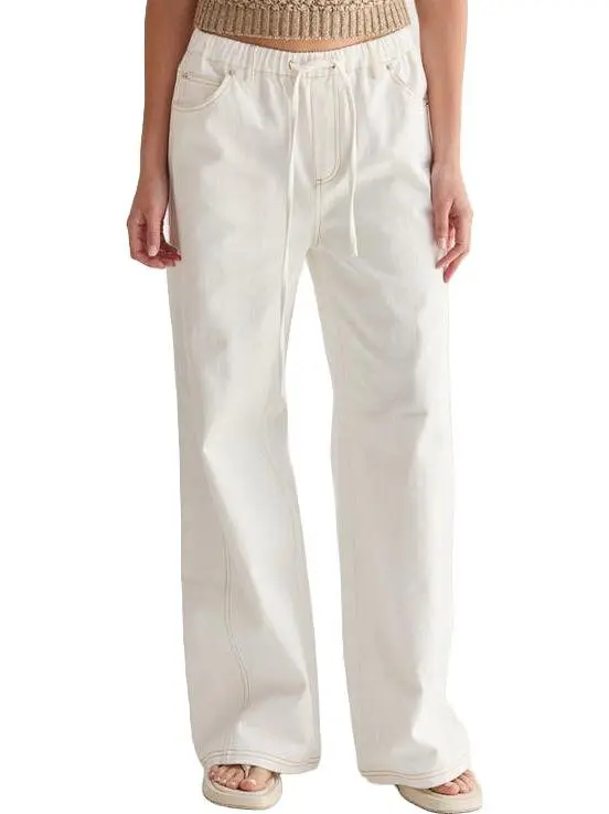 CRESCENT Denim Wide Leg Pants - White