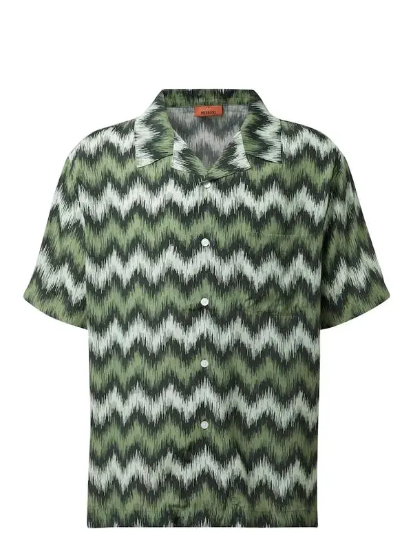 Missoni Zig Zag Bowling Shirt - Green