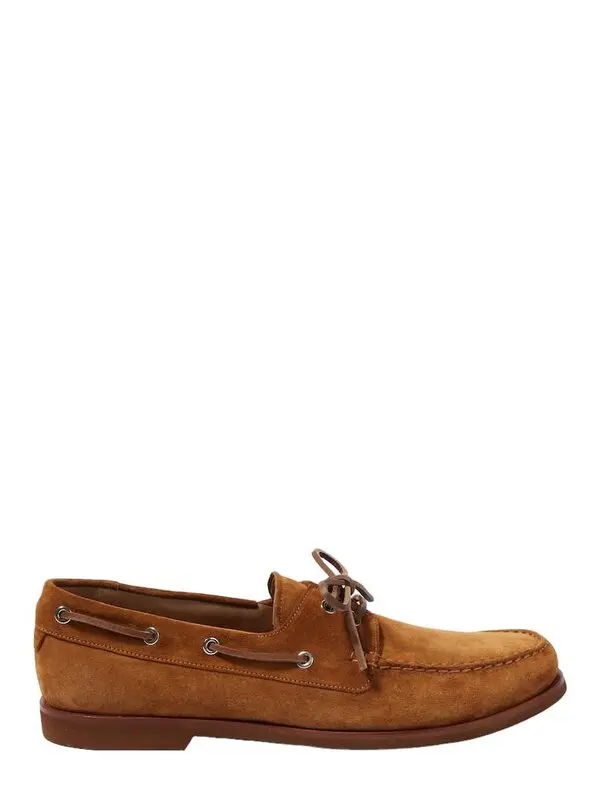 GIANVITO ROSSI Vandé Suede Boat Shoes - Brown
