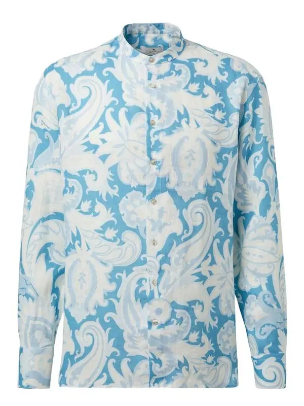 Etro Floral Linen Shirt - Blue
