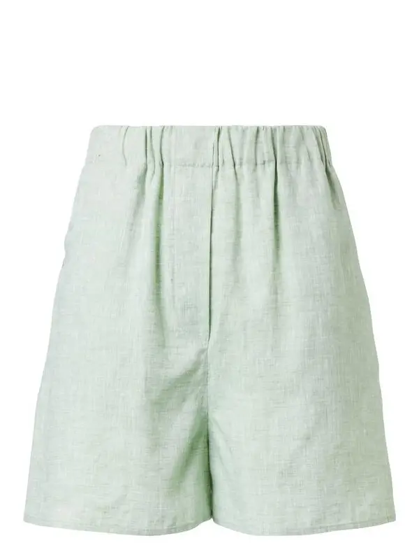 Loro Piana Angelo High-rise Bermuda Shorts - Green