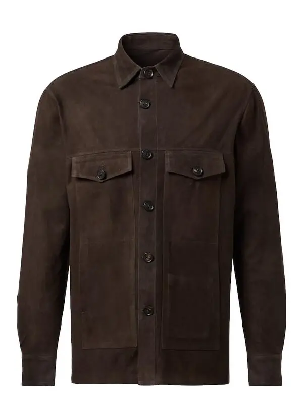 Thom Sweeney Suede Field Jacket - Brown