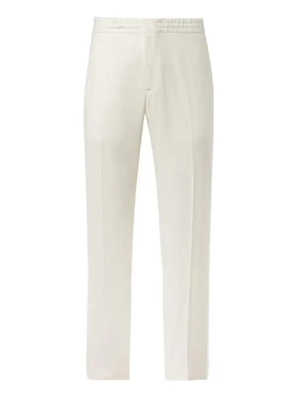 Zegna Linen Straight Leg Pants - White