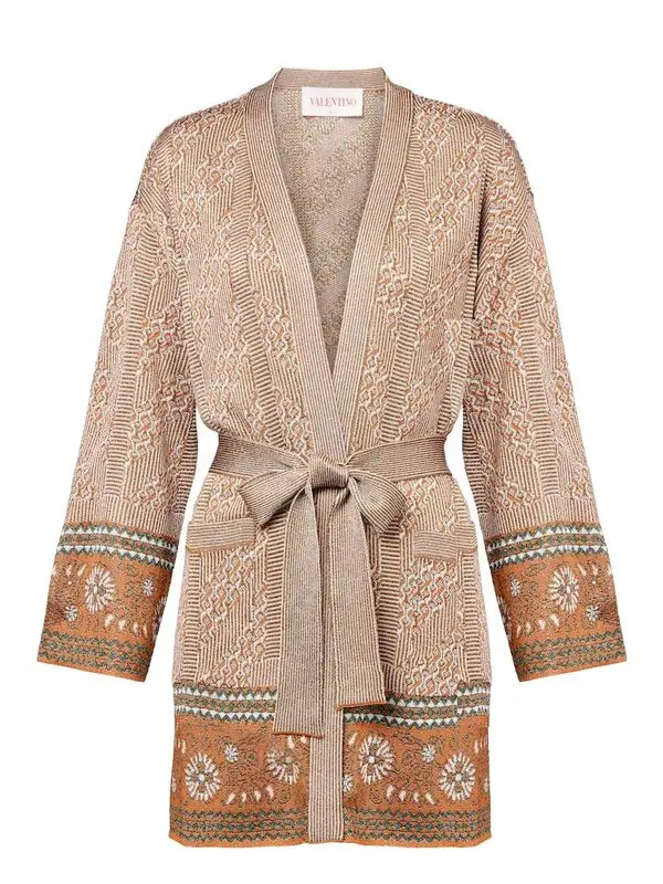 Valentino Garavani Jacquard Lamé Wrap Cardigan - Multicoloured