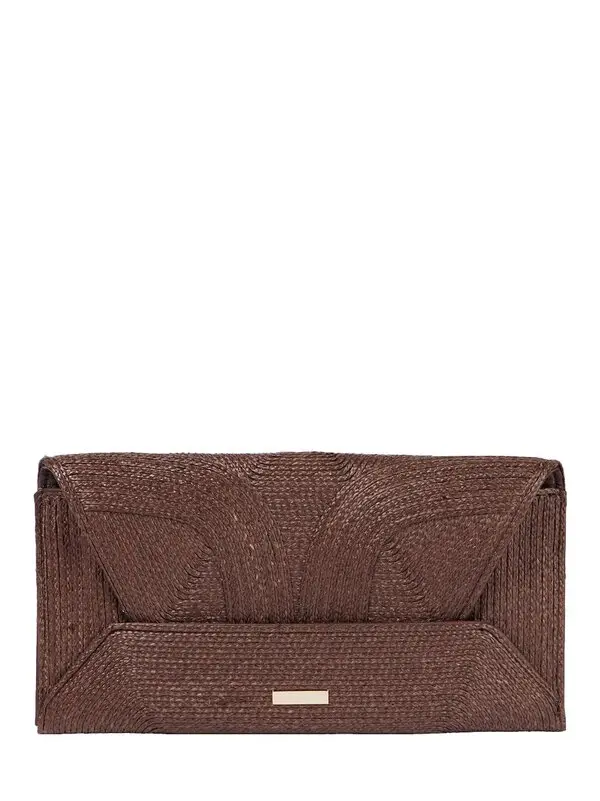 AQUAZZURA Vacanza Small Clutch - Brown