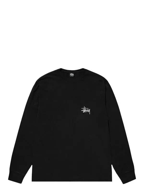 StÜssy Basic Pigment Dyed Long-sleeve Tee - Black