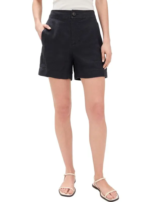 Vince Mid-rise Hemp Shorts - Dk Night Lake