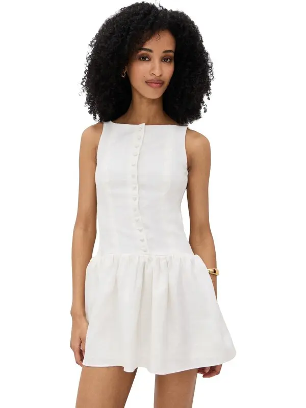 Faithfull The Brand Blair Mini Dress - White