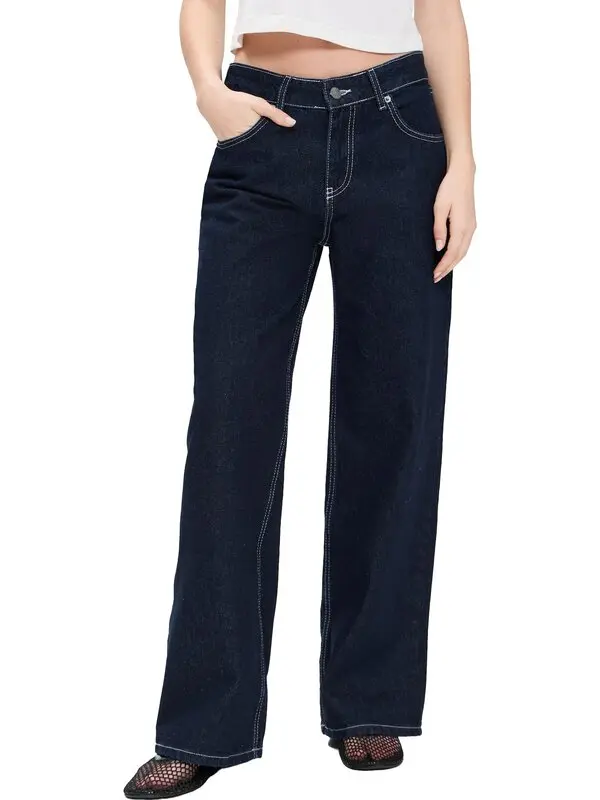 THE RAGGED PRIEST Release Wide Leg Jeans - Rinse Wash