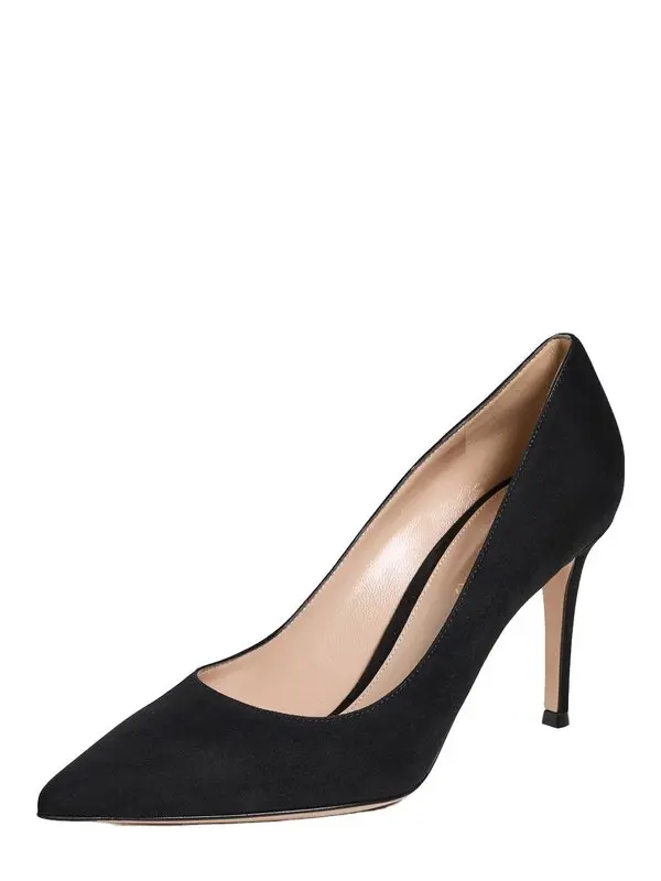 GIANVITO ROSSI 85mm Camoscio Pumps - Black