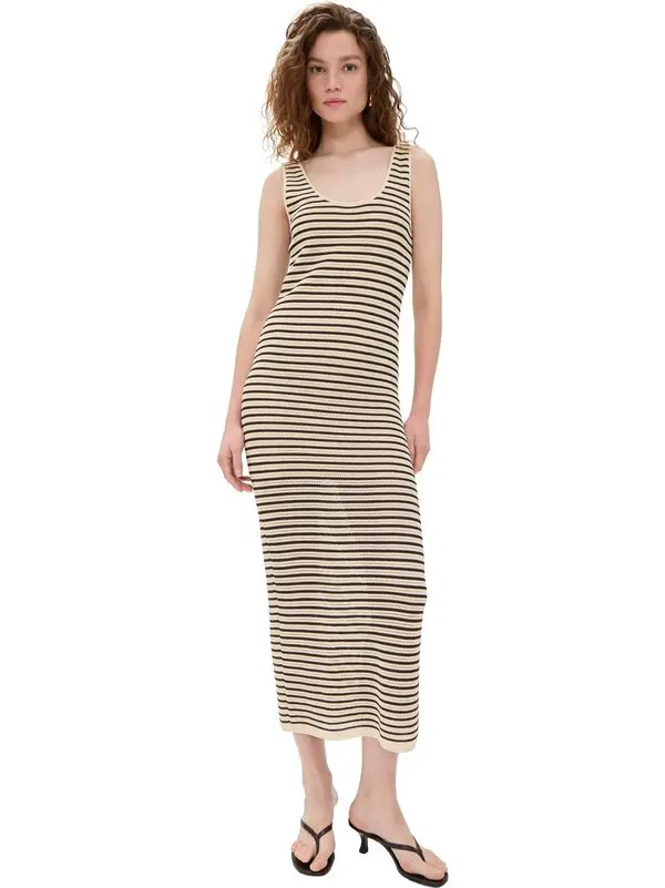 Rag & Bone Zoey Stripe Maxi Dress - Beige Multi