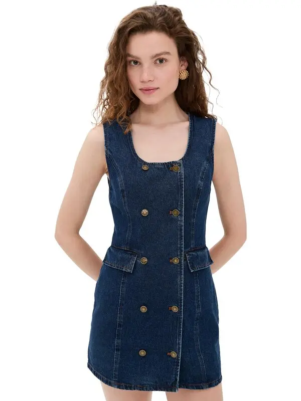 Lioness L'esprit Mini Denim Dress - Indigo