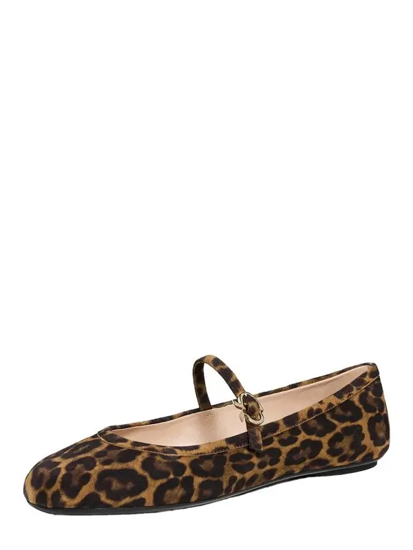 GIANVITO ROSSI Leopard Print Carla Flats - Almond Leopard Print