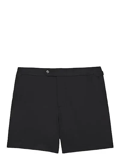 REISS Straight-leg Swim Shorts - Black